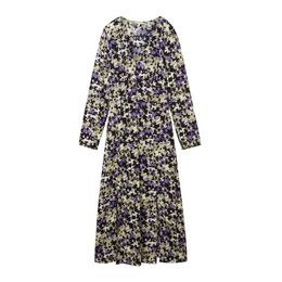 Tom Tailor Denim Kleid Damen Größe 34 schilf / lila / schwarz / weiß Winterkleid