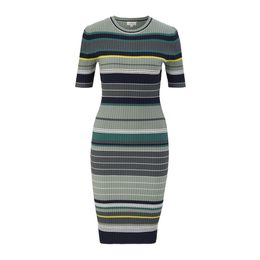 s.Oliver Kleid Damen Gr&ouml;&szlig;e 40 silbergrau / petrol / pastellgr&uuml;n / wei&szlig; Winterkleid