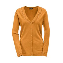 GOLDNER Strickjacke Damen Gr&ouml;&szlig;e 6XL gelb