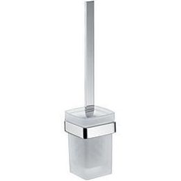 Emco Loft Toilettenbürstengarnitur 051500100 Wandmodell, Kristallglas satiniert, chrom