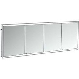 Emco prime Unterputz-Lichtspiegelschrank 949706267 2000x730mm, 4-türig, aluminium/spiegel