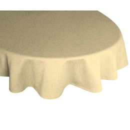 WIRTH Tischdecke Westport (1-tlg), Made in Germany, Jacquard Dekostoff, Blatt-Design, Pflegeleicht, beige