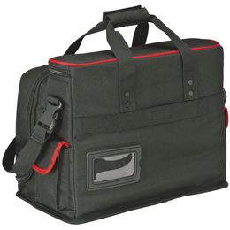 Knipex Werkzeugtasche 00 21 10 LE "Service", mit 5 Werkzeugtaschen, 3 Stifttaschen und verstellbarem Schultergurt, rot|schwarz