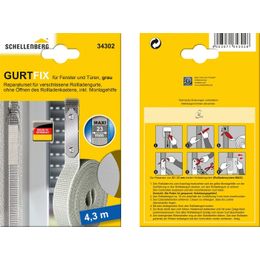 Schellenberg Reparatur-Set GURTFIX Maxi, 1-St., für alte oder verschlissene Gurtbänder, 23 mm, grau, grau