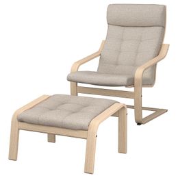 IKEA POÄNG Sessel und Hocker