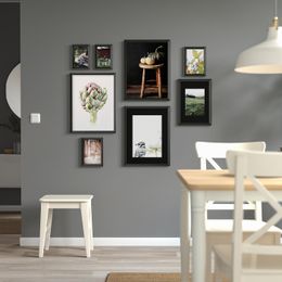 IKEA KNOPPÄNG Rahmen mit Bild 8er-Set