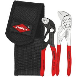Knipex Zangenset 00 20 72 V01 Mini, 1-tlg., in Werkzeuggürteltasche 2-teilig (SB-Karte/Blister), rot