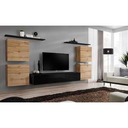 JVmoebel Wohnzimmer-Set Luxus Einrichtung Wohnwand TV Ständer Design Sideboard Wandschrank Neu