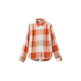 Tom Tailor Damen Karrierte Bluse, orange, Karomuster, Gr. 46