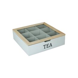 Koopmann Koopman Teebox Teekiste 9 Fächer Eingriff TEA Farbwahl Teekasten Teebeutelbox