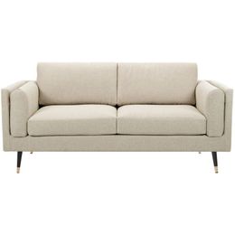 Miliboo - Design-Sofa aus cappuccino-beige-meliertem Stoff 2-Sitzer sting - Naturbeige