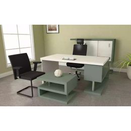 JVmoebel Schreibtisch Moderner Büro Set Bürogarnitur Holzmöbel Schreibtisch Aktenschrank (3-St.