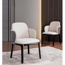 JVmoebel Esszimmerstuhl Esszimmerstühle Wohnzimmer luxuriöse stilvolle Stuhl mit Holzbeinen (1 St)