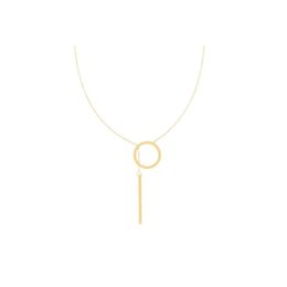 Stella-Jewellery Collier 585er Gold Halskette mit Kreis und gleitendem Steg (inkl. Etui)