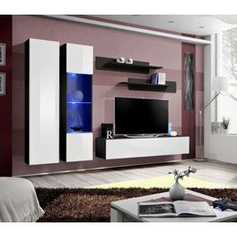 JVmoebel Wohnzimmer-Set Wohnwand Luxus Wohnzimmer Möbel Komplette Set 5 tlg Moderne