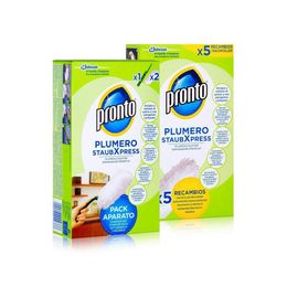 Pronto Pronto Plumero StaubXpress Starter Set & 1x Nachfüllpack mit 5 Faserkö Reinigungstücher