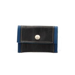 Geldbörse Geldinger Leder Blau 10 x 7cm Portemonnaie