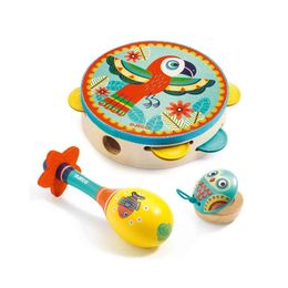 Djeco Spielzeug-Musikinstrument Animambo Instrumenten 3-Set Tamburin