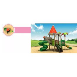 JVmoebel Spielturm Kinderspielplatz mit Rutschen Turm Plastik Tiere Spielplatz