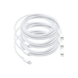 Cyoo 3 er Ladekabel USB-C to Lightning Kabel für Apple iPhone iPad Smartphone-Kabel