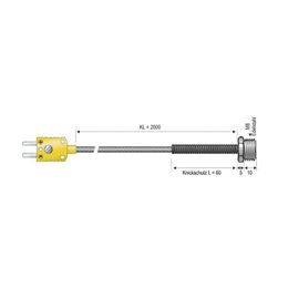 B + B Thermo-Technik Thermodetektor B + B Thermo-Technik 0625 1445-06 Einschraubfühler -50 bis +400 °C F