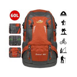 Sumosuma Tourenrucksack Wanderrucksack 60L XXL Wasserdicht für Camping Trekking Fahrradreisen