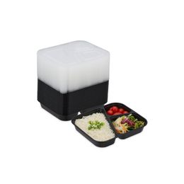 Relaxdays Lunchbox Meal Prep Boxen 24 Set 3 Fächer