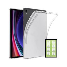 Wigento Tablet-Hülle Für Samsung Galaxy Tab S9 X710 X716 Hülle Tablet Cover + H9 Hart Glas
