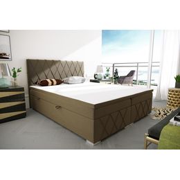 JVmoebel Boxspringbett Doppel Luxus Boxspringbett Design Bett Polsterbett Schlafzimmer Textil