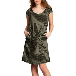 Caspar Sommerkleid SKL027 knielanges elegantes Damen Sommer Leinenkleid