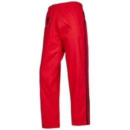 BAY-Sports Sporthose Arnishose rot mit zwei schwarzen Streifen Kampfsporthose Hose Arnis (1 Stück) Martial Arts