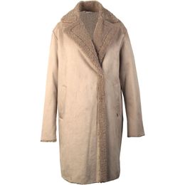 WHITE LABEL Fake-Fur-Kurzmantel Taupe (Größe: 44)