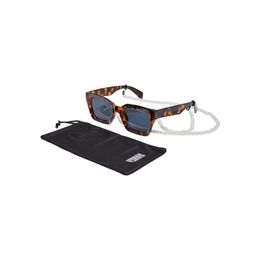 Urban Classics Sonnenbrille Urban Classics Unisex Sunglasses Poros With Chain, braun