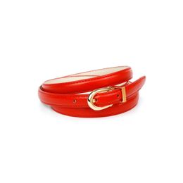 Anthoni Crown Ledergürtel in schmaler Form, in leuchtendem rot, rot