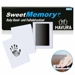 MAVURA Handabdruck-Set SweetMemory Baby Hand- & Fußabdruckset Fußabdruck Handabdruck