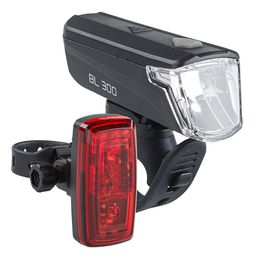 Büchel Büchel Fahrradbeleuchtung Fahrrad LED Batterie Lampen Set 30 15 Lux BL300 Frontlicht Rücklicht