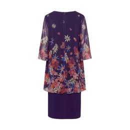 GOLDNER Abendkleid Kurzgröße: Kleid mit floralem Chiffonüberwurf