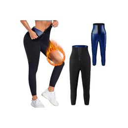 GOLDEN Leggings Sauna Hose Schwitzhose zum Abnehmen Bauch Weg Shaper Jogginghose