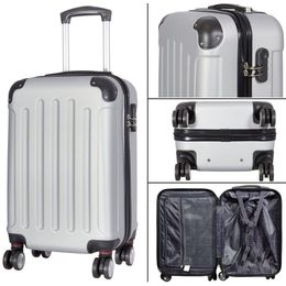 Monopol® Hartschalen-Trolley Hartschalen-Trolley Reisekoffer ABS Hartschalenkoffer 4 Doppelrollen