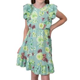 KMISSO Jerseykleid Mädchen Kleid Rosenmotiv (1-tlg) bequem zu tragen