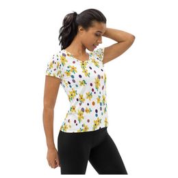 raxxa Funktionsshirt Damen Sport T-Shirt Puntos florales