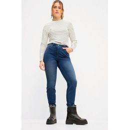 Studio Untold 5-Pocket-Jeans Skinny-Jeans 5-Pocket Elastikbund Fransensaum