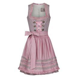 FUCHS Dirndl Mini Dirndl Layla grau rosa (2-tlg) grau