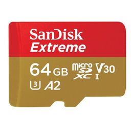 Sandisk microSDXC Extreme 64 GB (R170 MB/s) + Adapter + 1 Jahr RescuePRO Deluxe