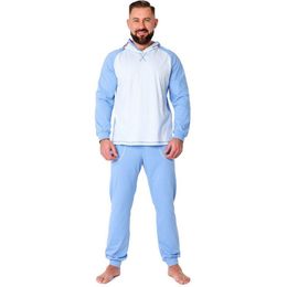 Ladeheid Schlafanzug Herren Schlafanzug aus Baumwolle Tierkostüm mit Kapuze LA40-239 ohne