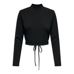 Jacqueline de Yong T-Shirt Longsleeve Oberteil Shirt Cropped Rückenfrei JDYGEGGO 5566 in Schwarz-2