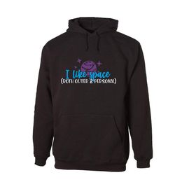 G-graphics Hoodie I like space (both outer & personal) mit trendigem Frontprint