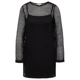 Mavi Shirtkleid 2-Lagiges Langarm Mesh Kleid DRESS (kurz) 5403 in Schwarz