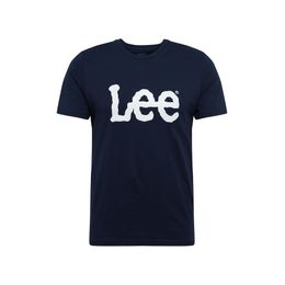 Lee T-Shirt 'WOBBLY LOGO TEE' Herren Größe S navy / weiß