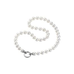 Giorgio Martello MILANO Perlenkette Muschelkern-Perlen, Ringverschluss, Silber 925, weiß